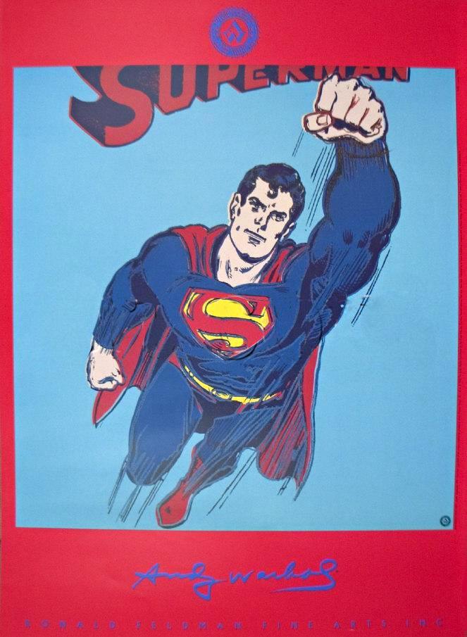 Andy Warhol Superman painting | framed paintings for sale