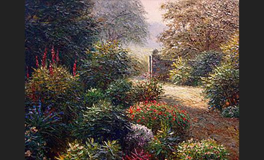 Henry Peeters Garden Pond painting | framed paintings for sale