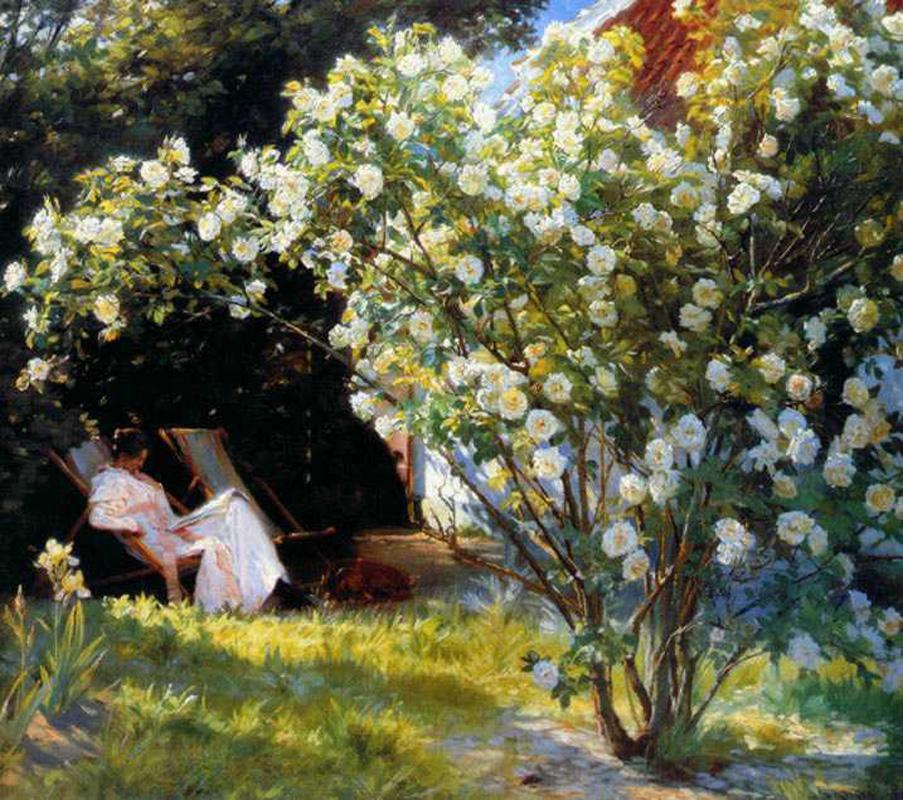 Peder Severin Kroyer Marie en el jardin i painting | framed paintings ...