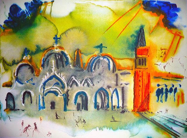 Dali Homage A Venice Lot SALVADOR DALI "HOMAGE TO VENICE"