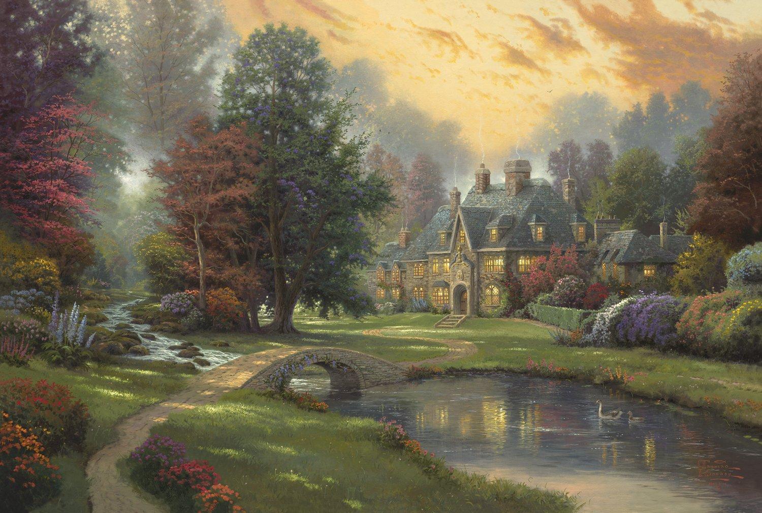 Thomas Kinkade Lakeside Manor painting | framed paintings for sale
