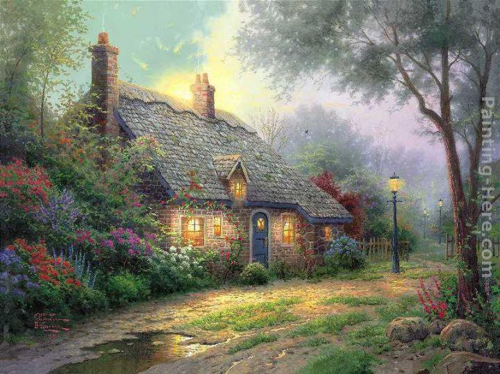 Thomas Kinkade Emerald Isle Cottage painting | framed paintings for sale