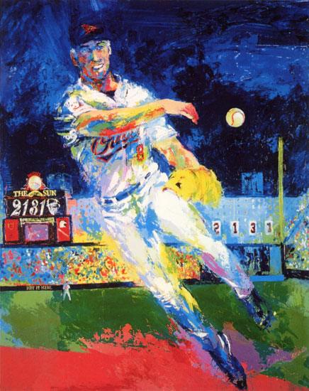 Leroy Neiman Cal Ripken painting | framed paintings for sale