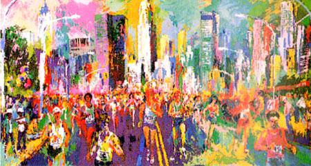 Leroy Neiman New York Marathon painting | framed paintings for sale