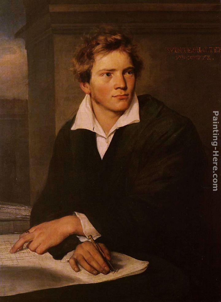 Franz Xavier Winterhalter Portrait of a Young Architect painting ...