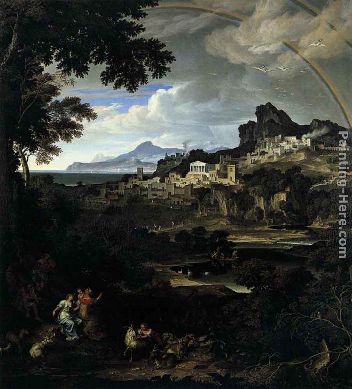 Joseph Anton Koch Heroic Landscape with Rainbow painting | framed ...